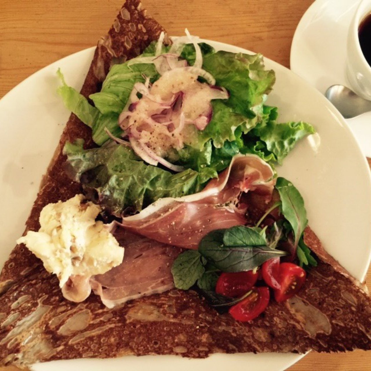 生ハムとクリームチーズのガレット ドリンクせっと(cafe 363 （カフェサンロクサン）)の口コミ一覧 | おいしい！が増えるグルメアプリ ...