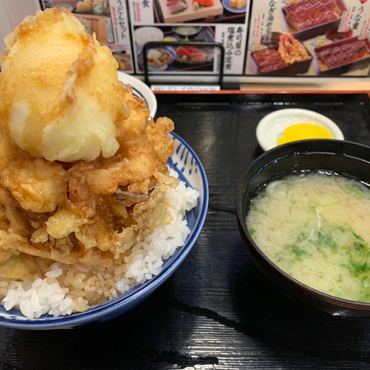 海鮮MIXかき揚げ半熟玉子天丼(大衆町鮨 とろたく 一番町店)の口コミ一覧 | おいしい！が増えるグルメアプリ「SARAH」