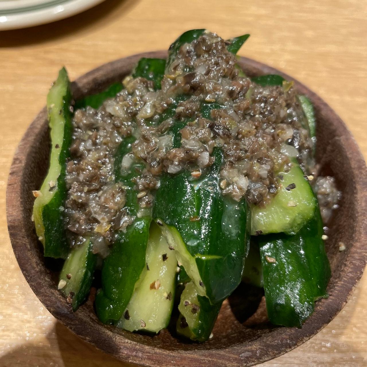 タプナードたたききゅうり(モツビストロ天神ホルモン KITTE博多店)の口コミ一覧 | おいしい！が増えるグルメアプリ「SARAH」